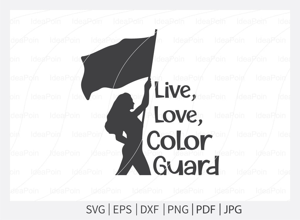 Color Guard SVG File, Marching Band svg, Color Guard Flag Svg, Band ...