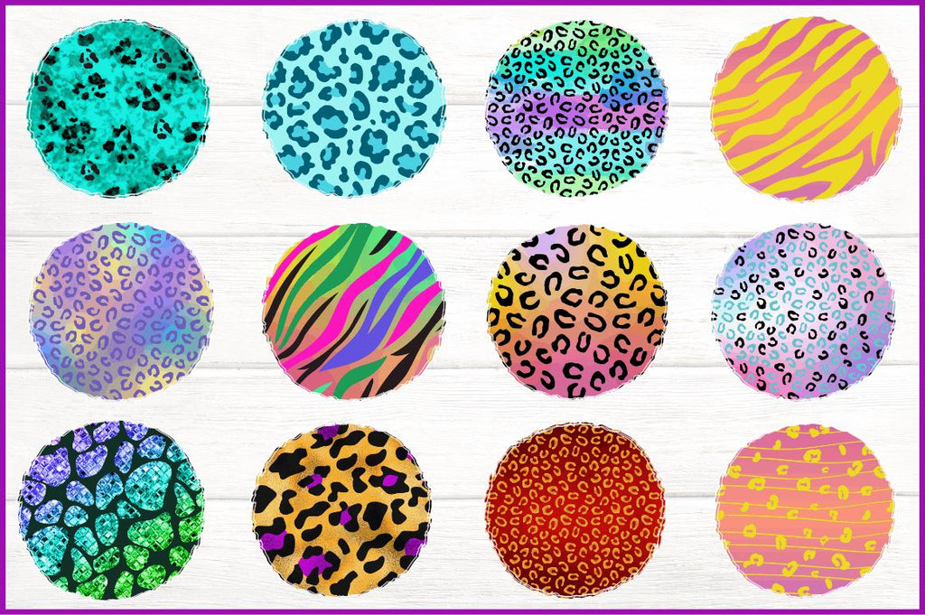 Colorful Animal Print Sublimation Background PNG Bundle - So Fontsy