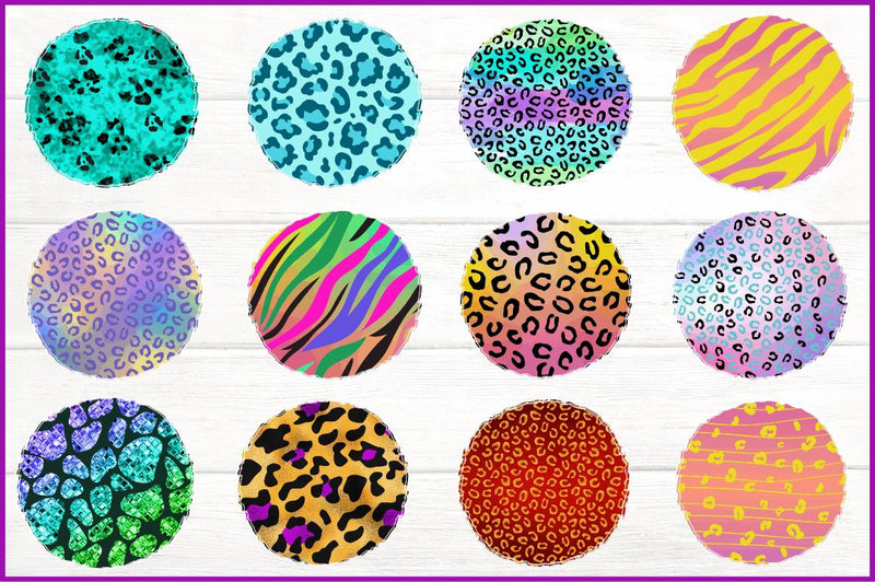 Colorful Animal Print Sublimation Background PNG Bundle - So Fontsy