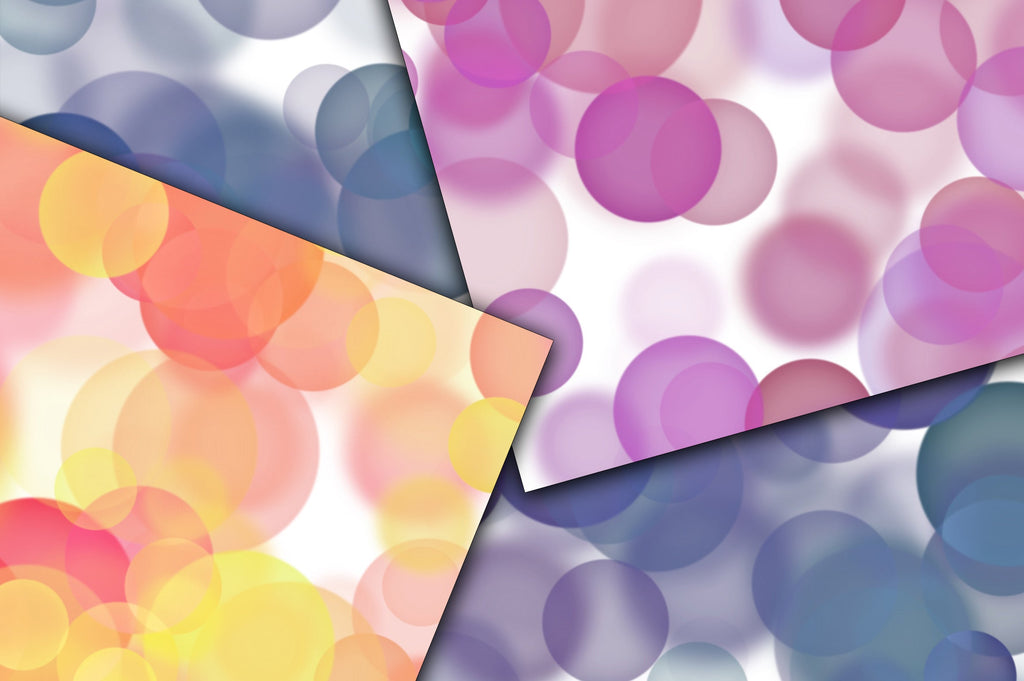 Colorful Bokeh Digital Papers - So Fontsy