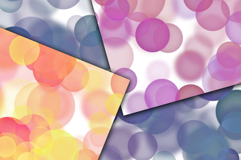 Colorful Bokeh Digital Papers - So Fontsy