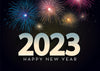 Colorful Fireworks 2023 New Year Vector - So Fontsy