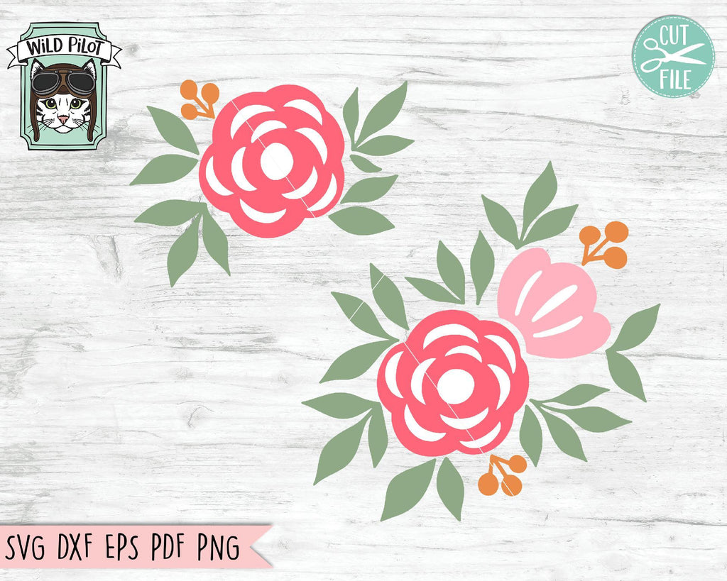 Colorful Flower Border SVG Cut File - So Fontsy