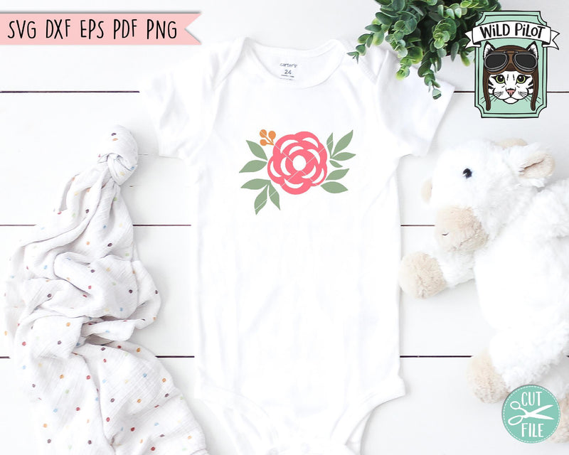 Colorful Flower Border SVG Cut File - So Fontsy