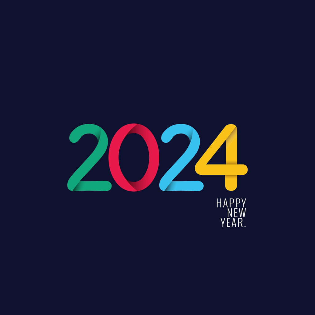 Colorful number 2024 vector. Happy New Year 2024 design with unique ...