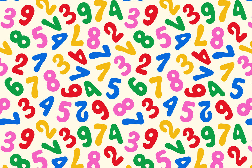 Colorful Numbers Seamless Pattern - So Fontsy