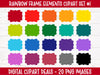 Colorful Rainbow Frames Set - 20 Frames for Crafters, DIY Enthusiasts ...
