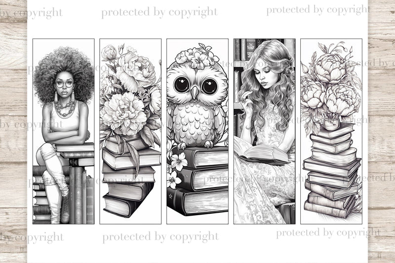 Coloring Bookmarks Printable | Print And Cut Bundle - So Fontsy