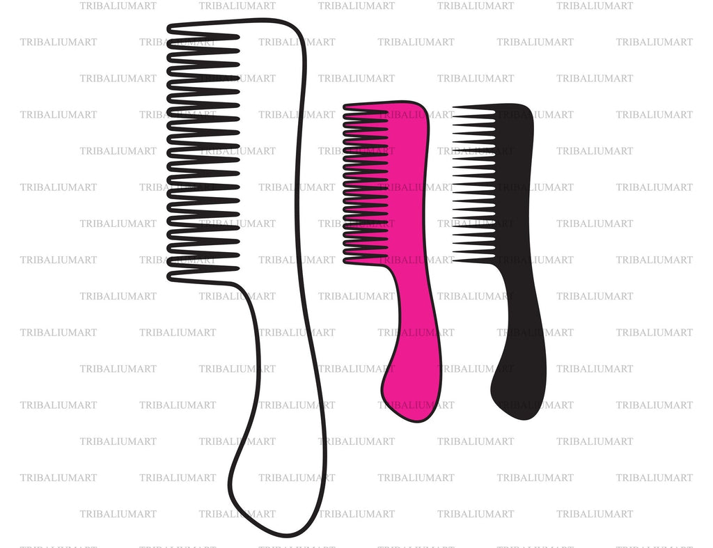 Comb. Cut files for Cricut. Clip Art silhouette (eps, svg, pdf, png ...
