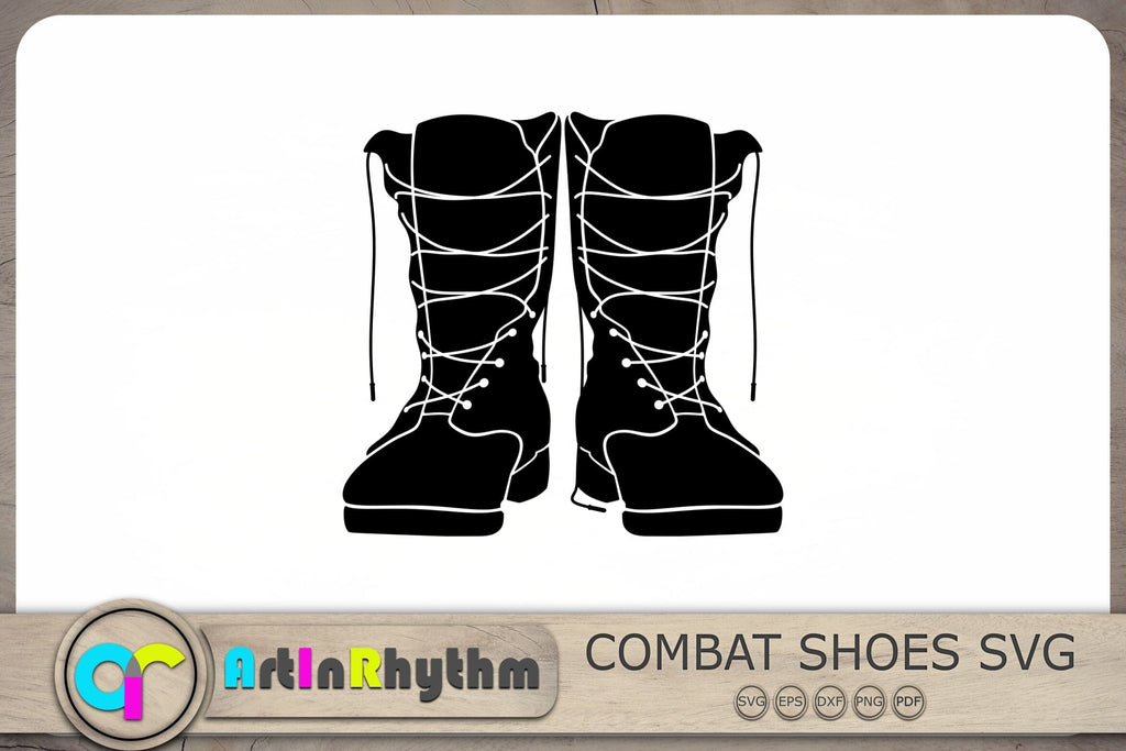 Combat Shoes Svg, Shoes Svg, Soldier Svg - So Fontsy
