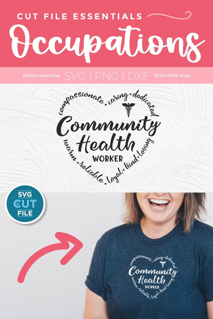 Community Health worker svg, health care worker svg, essential ...