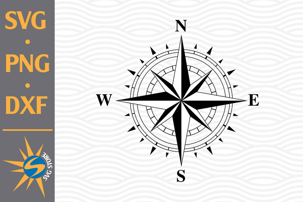 Compass SVG, PNG, DXF Digital Files Include - So Fontsy