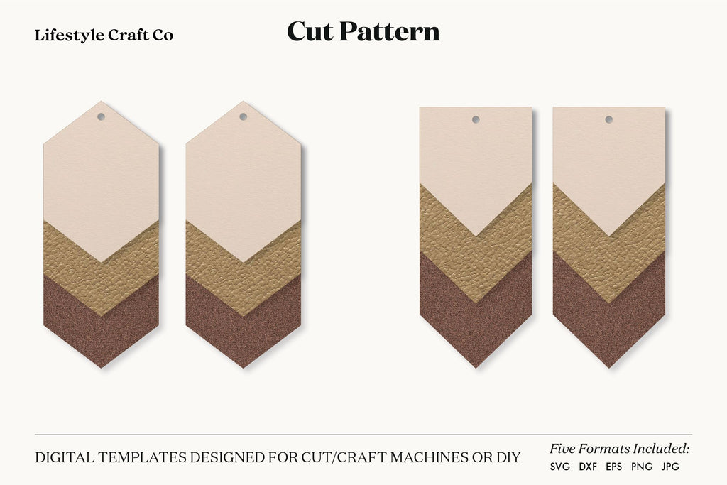 Earring SVG, Faux Leather Earring Templates, Cricut cut file - So Fontsy