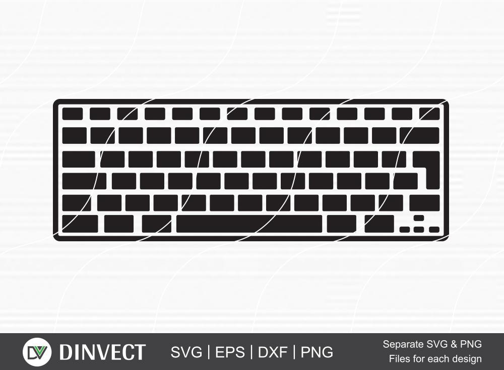 Computer keyboard SVG, Computer keyboard Silhouette, Design Space ...