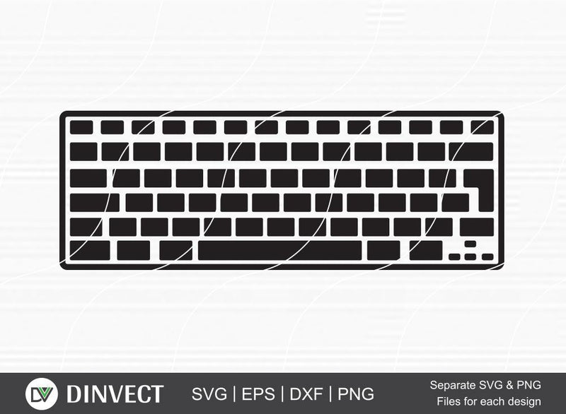 Computer keyboard SVG, Computer keyboard Silhouette, Design Space ...