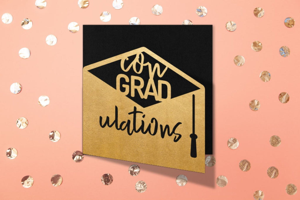 ConGRADulations Layered Papercut Graduation Card SVG - So Fontsy
