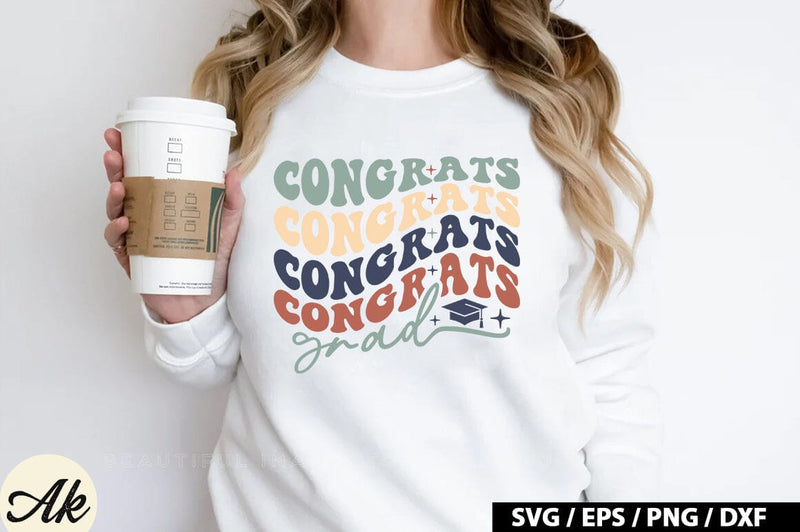 Congrats grad Retro SVG - So Fontsy
