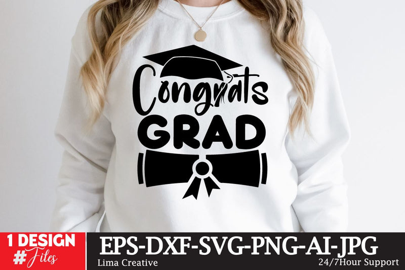 Congrats Grad Sublimation PNG Design, Graduation SVG Design, Graduation ...