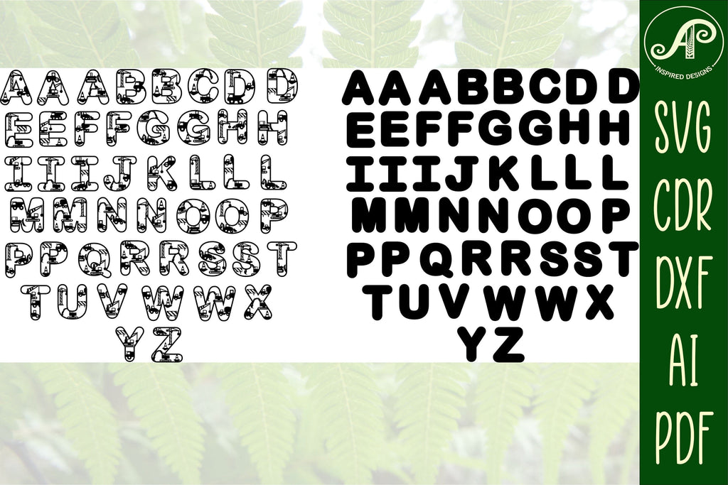 Construction alphabet letters SVG - So Fontsy