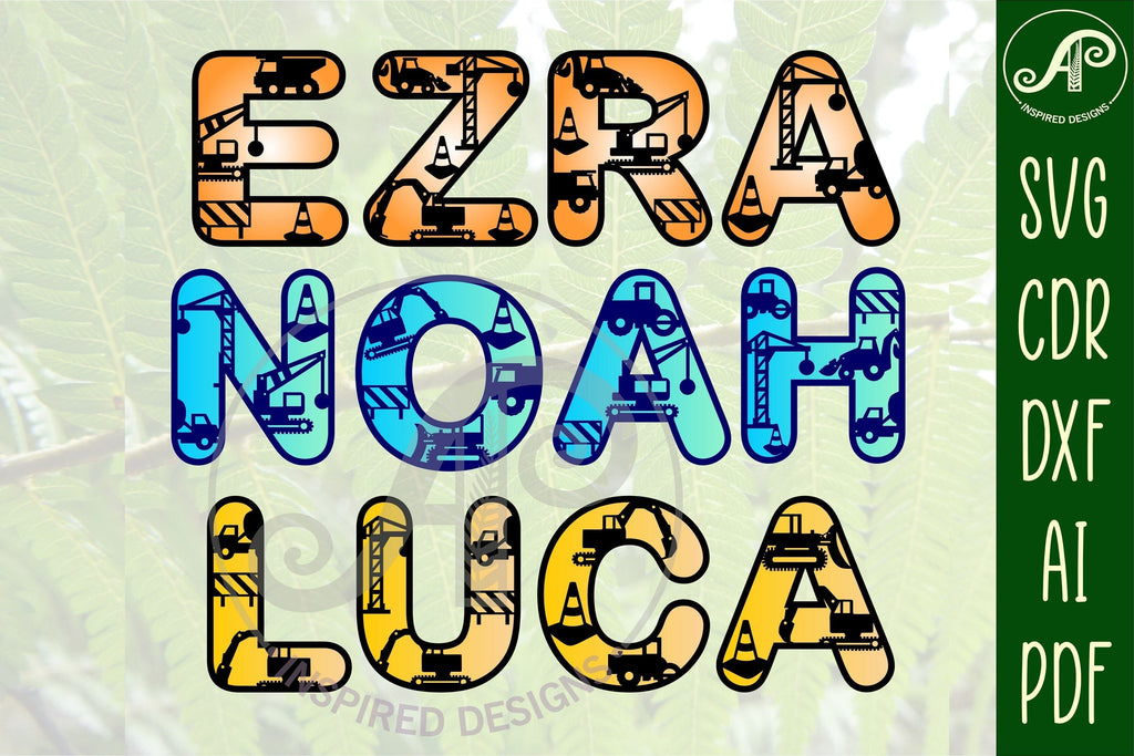 Construction alphabet letters SVG - So Fontsy