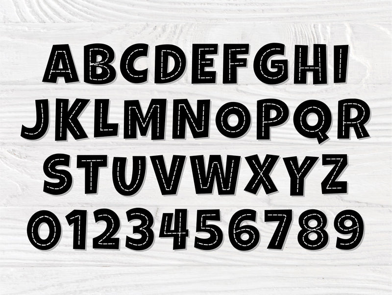Construction Font Svg, Kids Font Svg Cut Files - So Fontsy