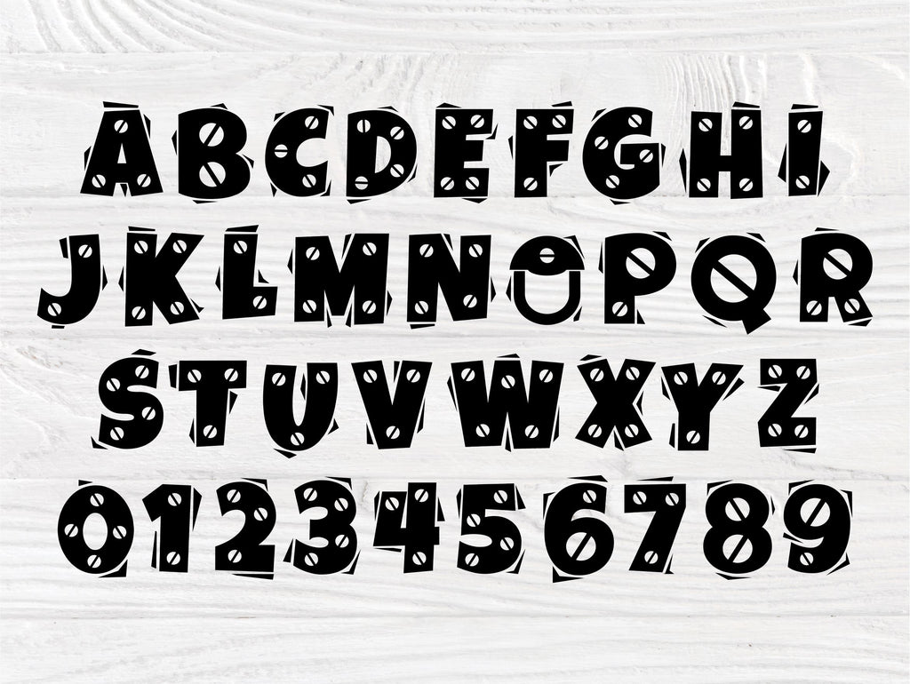 Construction Font SVG | Svg Cut Files | Construction Alphabet ...