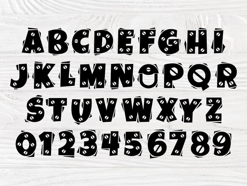 Construction Font SVG | Svg Cut Files | Construction Alphabet ...