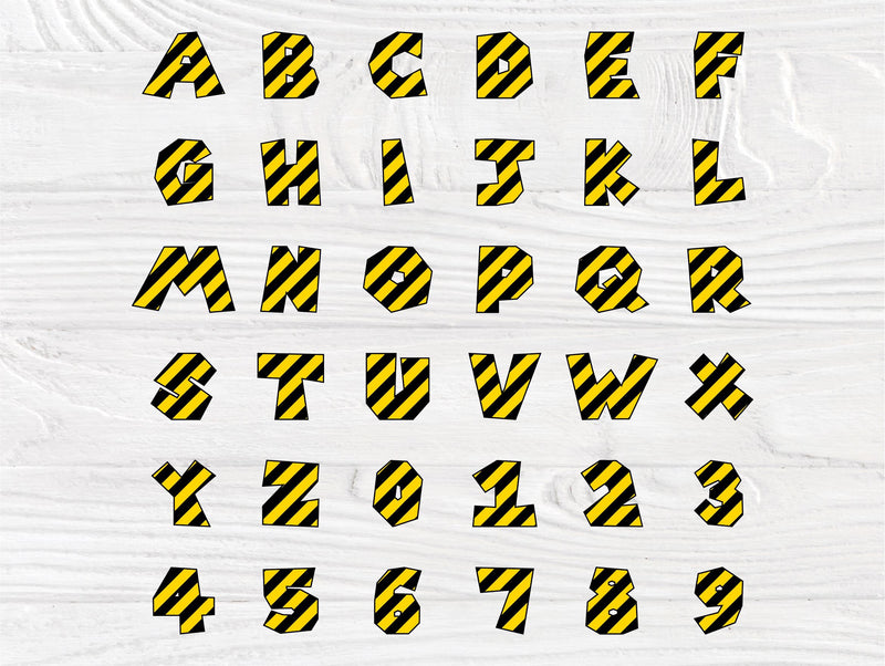 Construction font SVG | Under construction svg | Construction alphabet ...