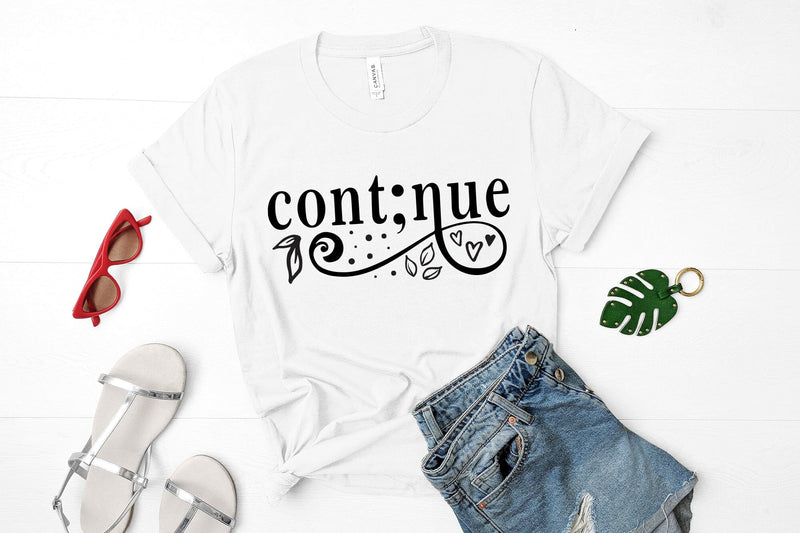 Cont;nue SVG, Mental Health Awareness SVG - So Fontsy