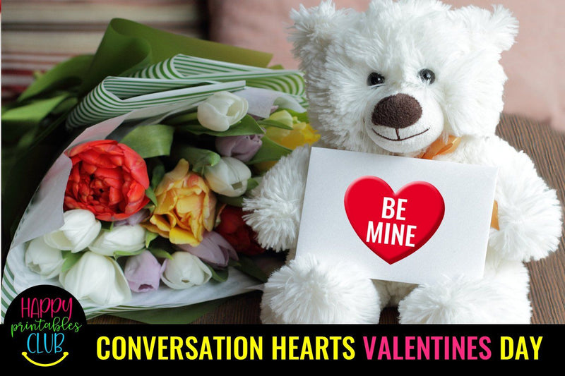 Conversation Hearts Valentines Day Stickers- Valentines Day - So Fontsy