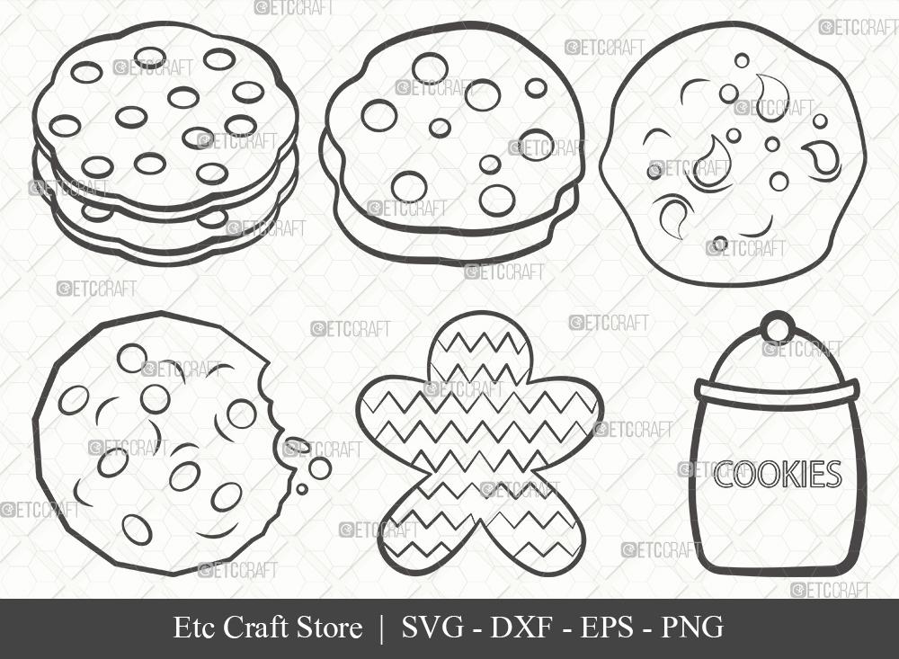 Cookie Outline SVG Cut File | Pastry Svg | Kitchen Svg | Biscuit Svg ...