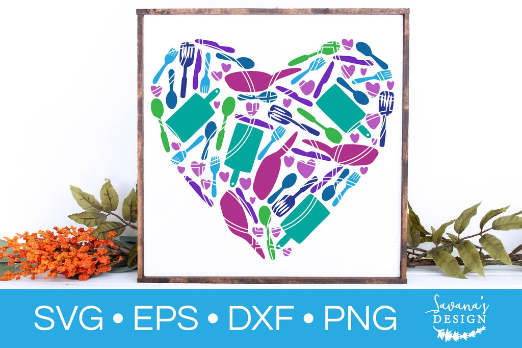 Cooking Heart SVG Bundle - So Fontsy