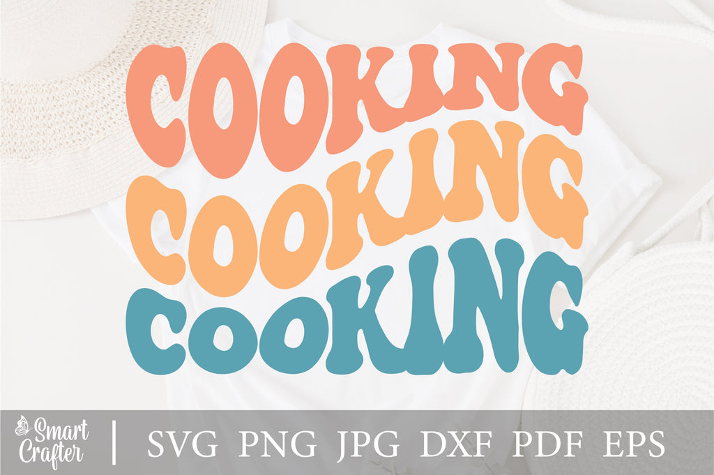 Cooking svg, wavy style svg, EPS PNG Cricut Instant Download - So Fontsy