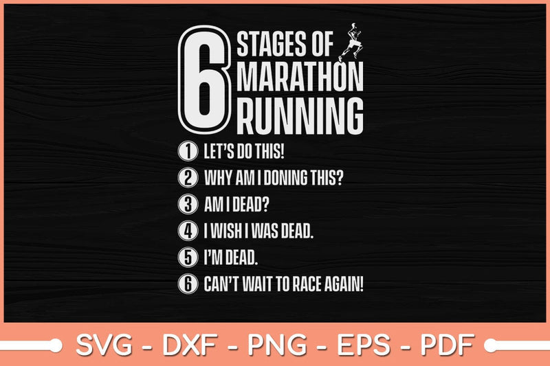 Cool Marathon Art Men Women Marathoner Running Svg Cutting File - So Fontsy