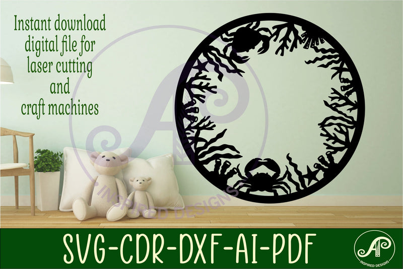 Coral wall art sign, SVG file. vector file - So Fontsy