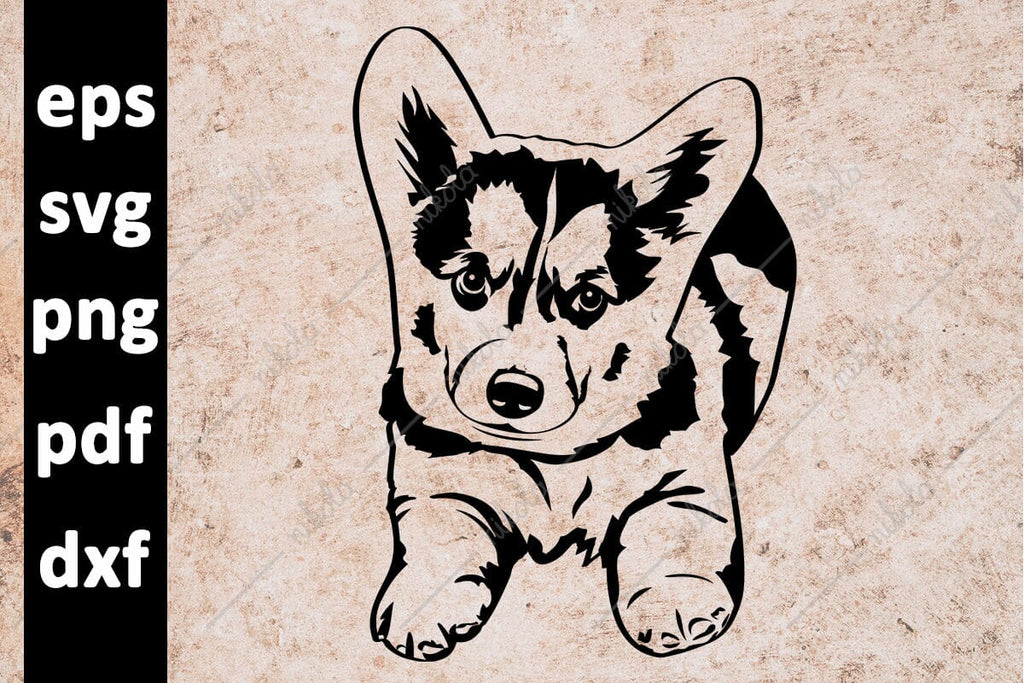 Corgi Dog Cut File Clipart PNG SVG EPS DXF PDF - So Fontsy