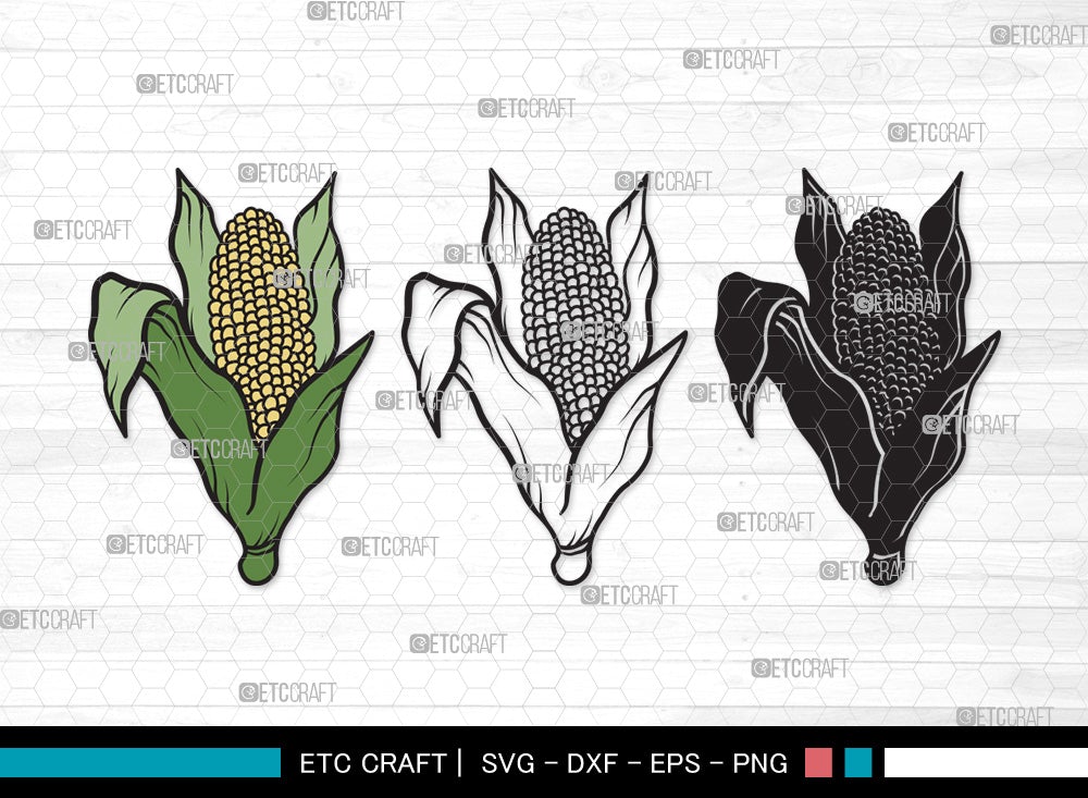 Corn SVG | Maize Svg |Cob Svg | Fruit Svg | Farm Svg | Vegetable Bundle ...