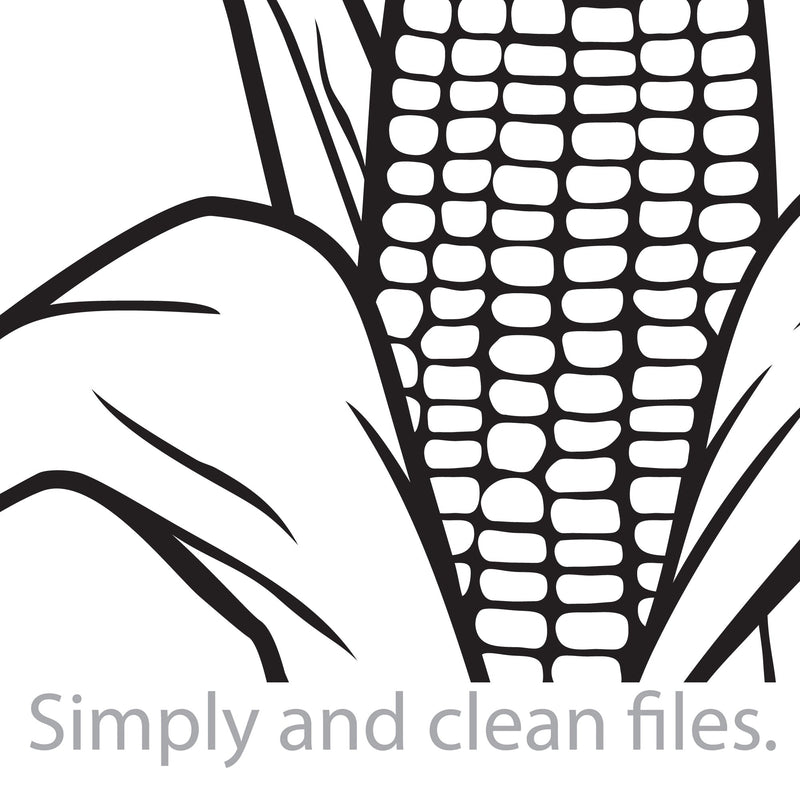 Corn with leaves. Cut files for Cricut. Clip Art silhouettes (eps, svg ...
