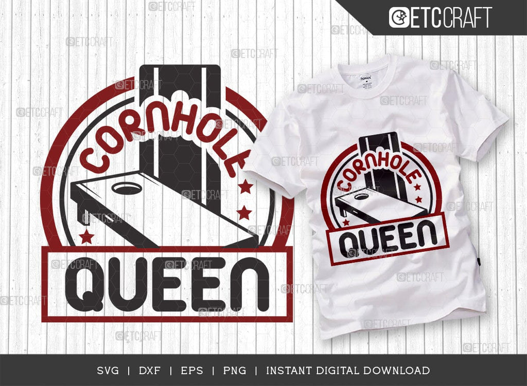 Cornhole Queen SVG Cut File, Cornhole Lover Svg, Cornhole Player Svg ...
