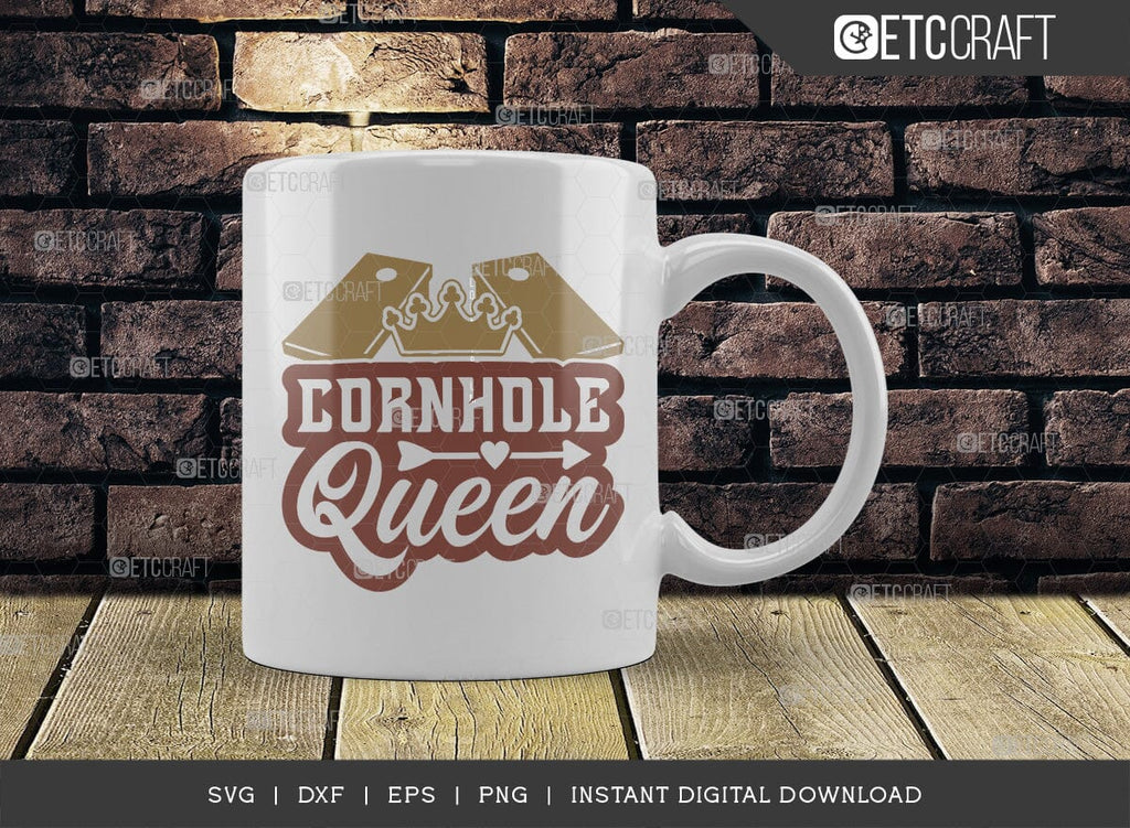 Cornhole Queen SVG Cut File, Cornhole Player Svg, Cornhole gam Svg ...
