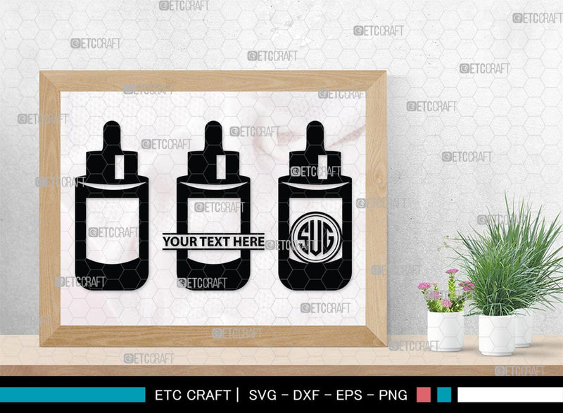 Cosmetics Bundle Monogram, Cosmetics Bundle Silhouette, Cosmetics Svg ...