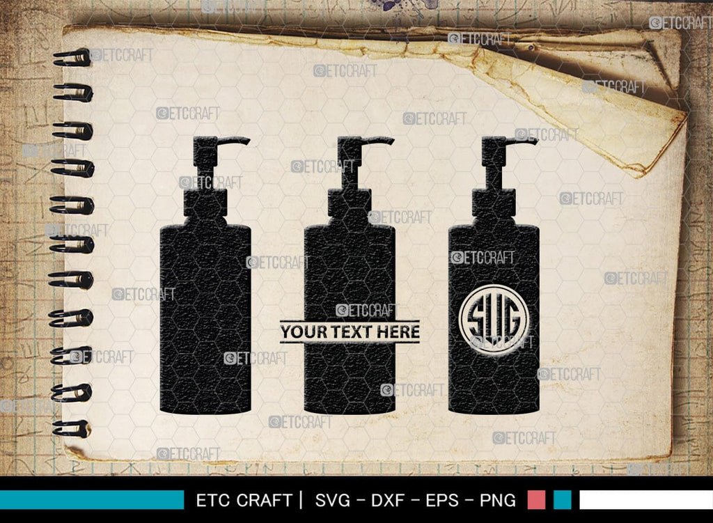 Cosmetics Bundle Monogram, Cosmetics Bundle Silhouette, Cosmetics Svg ...