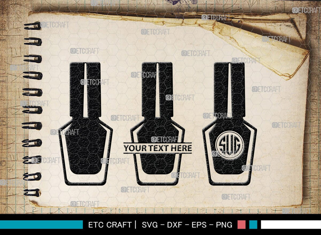 Cosmetics Bundle Monogram, Cosmetics Bundle Silhouette, Cosmetics Svg ...