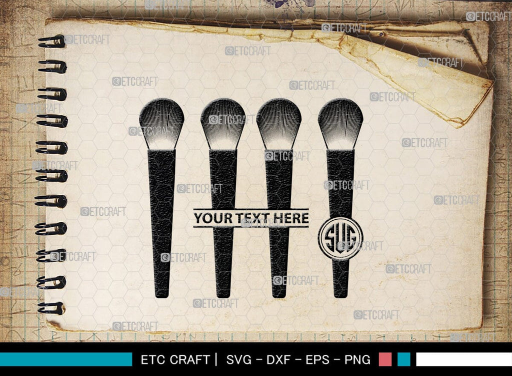 Cosmetics Bundle Monogram, Cosmetics Bundle Silhouette, Cosmetics Svg ...