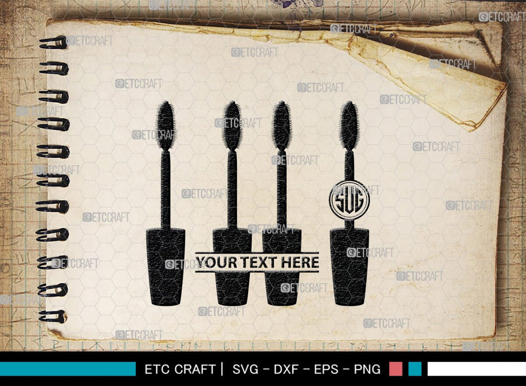 Cosmetics Bundle Monogram, Cosmetics Bundle Silhouette, Cosmetics Svg ...