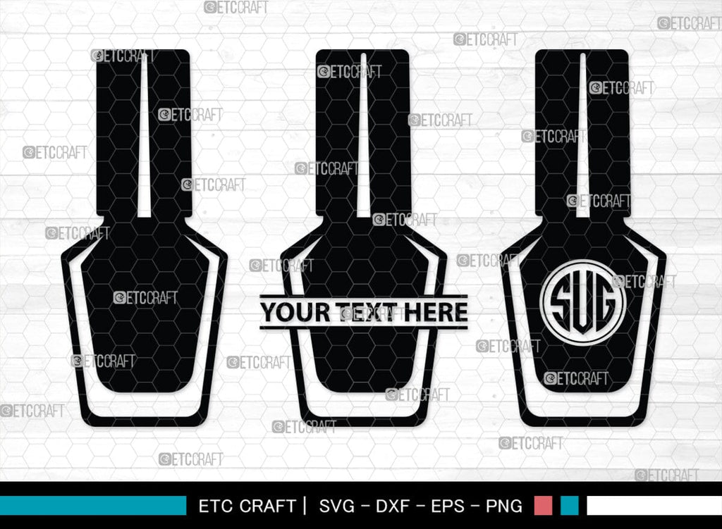 Cosmetics Bundle Monogram, Cosmetics Bundle Silhouette, Cosmetics Svg ...