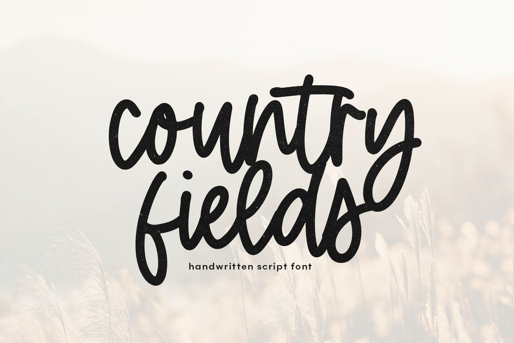 Country Fields - A Handwritten Script Font - So Fontsy