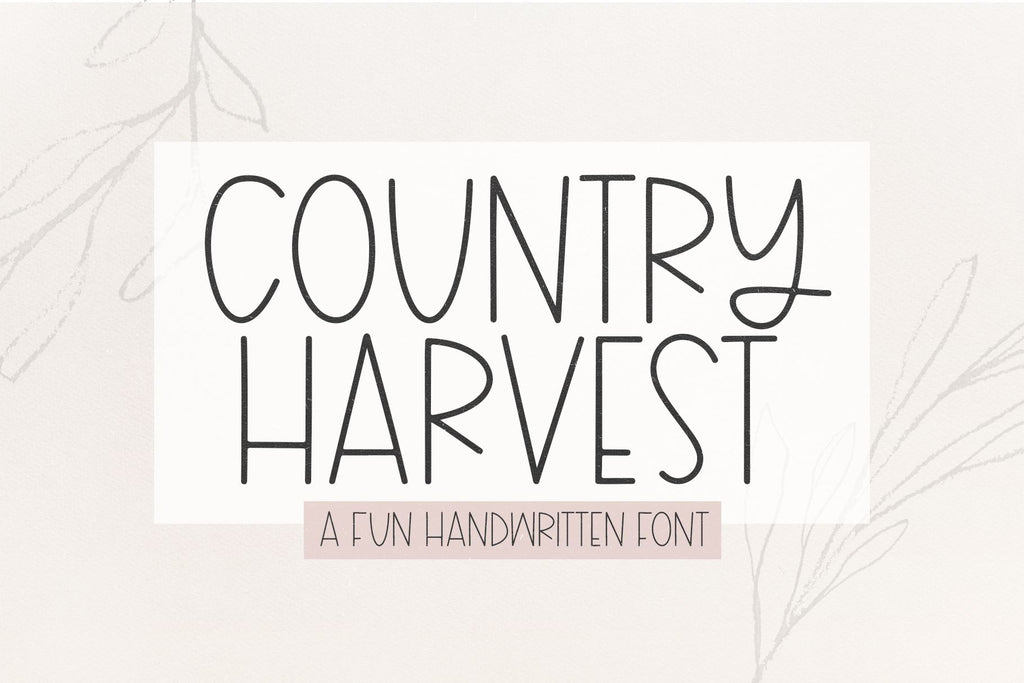 Country Harvest - Thin Farmhouse Font - So Fontsy