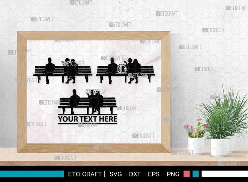 Couple On A Bench Silhouette, Couple On A Bench SVG, Bench Svg, Couple ...