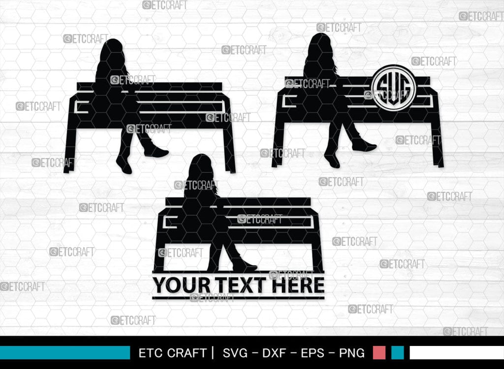 Couple On A Bench Silhouette, Couple On A Bench SVG, Bench Svg, Couple ...